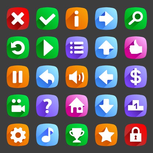 Flat game graphics icon repeat Royalty Free Vector Image