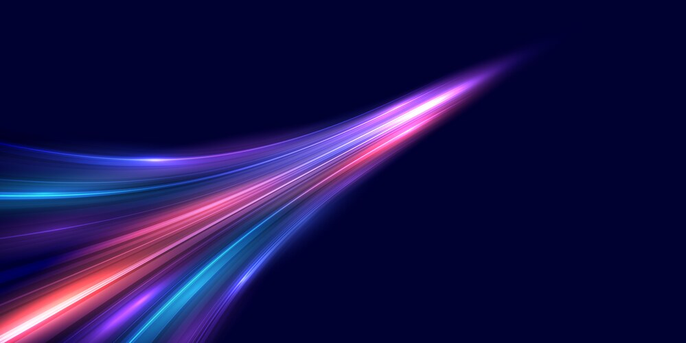 Abstract light speed motion trails dynamic glow Vector Image