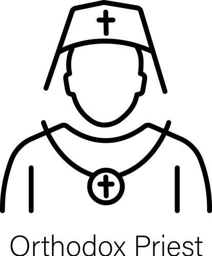 Orthodox nun Royalty Free Vector Image - VectorStock