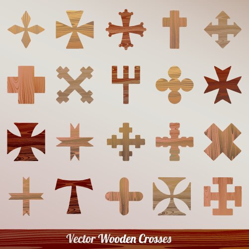 Stylized crosses Royalty Free Vector Image - VectorStock