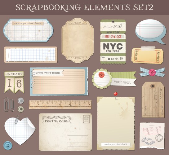 Scrapbook papers vintage scrapbooking paper Vector Image