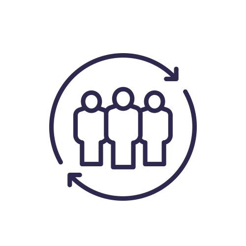 Staff rotation icon Royalty Free Vector Image - VectorStock