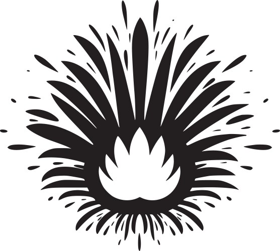 Explosion - minimalist and flat logo Royalty Free Vector
