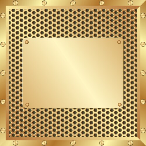Gold plate Royalty Free Vector Image - VectorStock