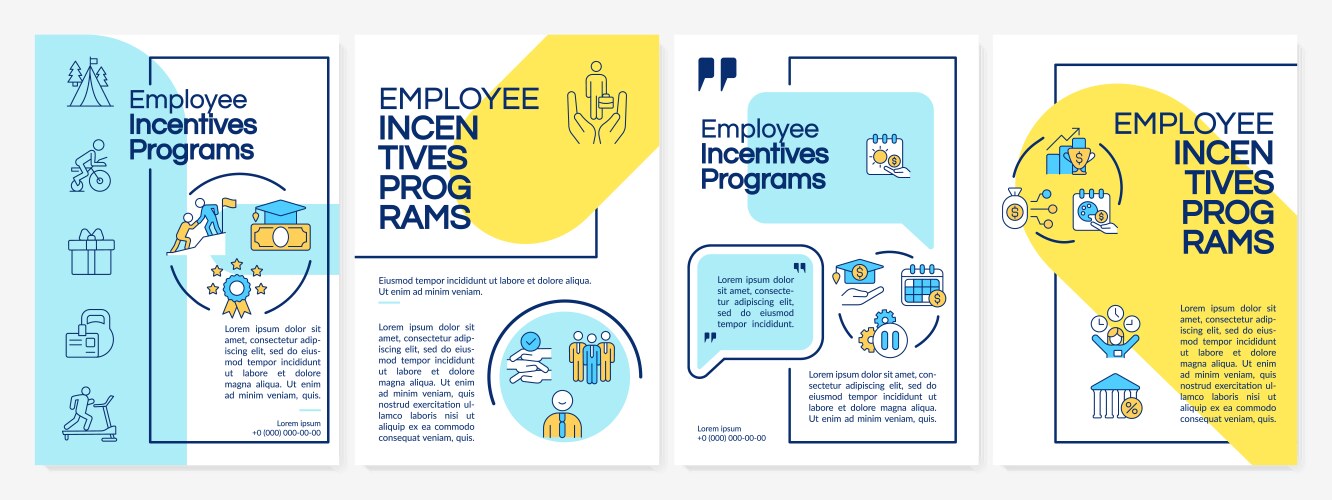 Employee training guidelines brochure template Vector Image