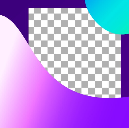 Fluid shapes post trendy photo frame Royalty Free Vector