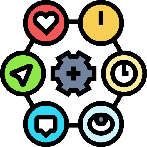 Information architecture ux ui design color icon Vector Image Information architecture ux ui design color icon Vector Image