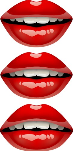 Red lips Royalty Free Vector Image - VectorStock