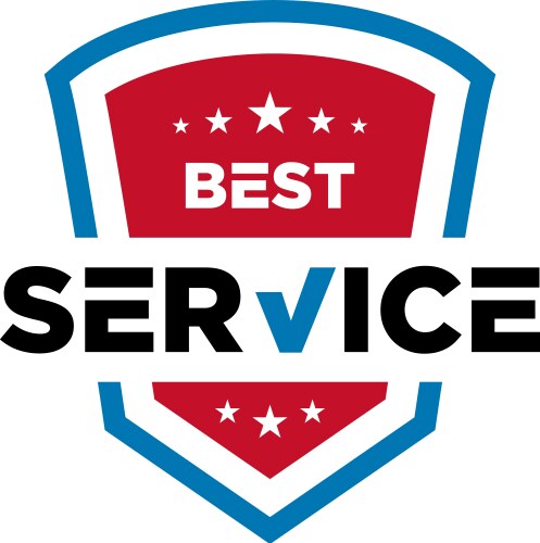 Best service icon shield Royalty Free Vector Image