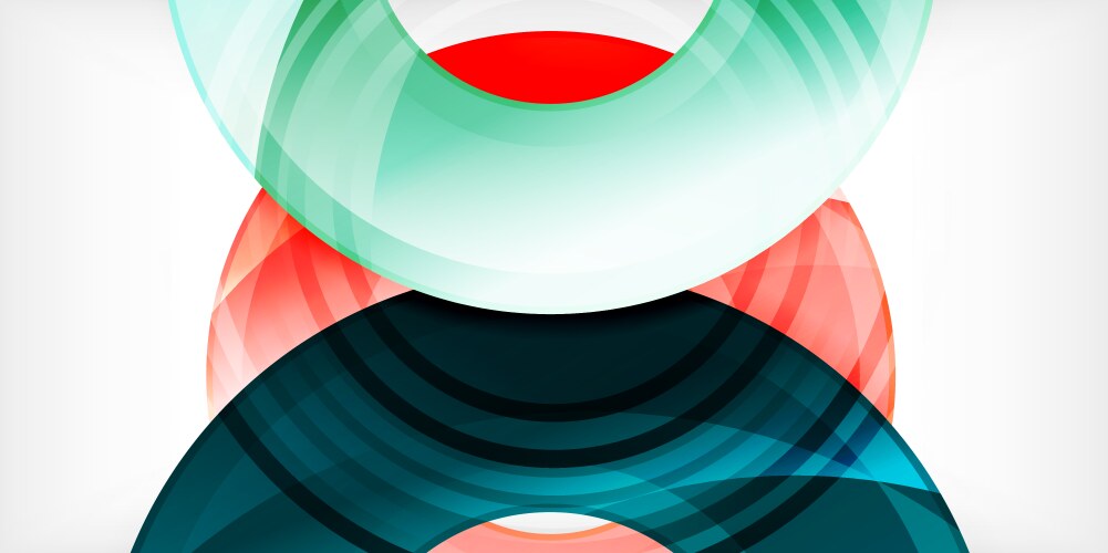 Bright colorful circles with light effects Vector Image