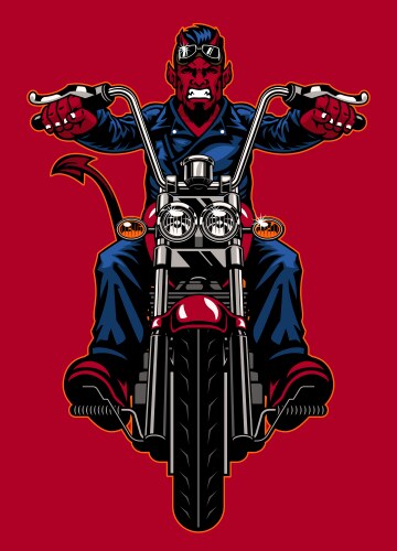Devil rider Royalty Free Vector Image - VectorStock