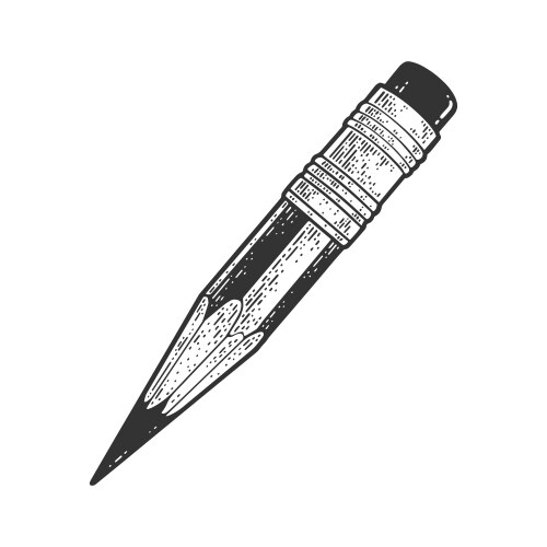 Ending pencil sketch Royalty Free Vector Image