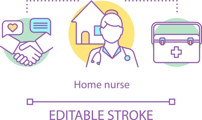 Home healthcare concept icon Royalty Free Vector Image