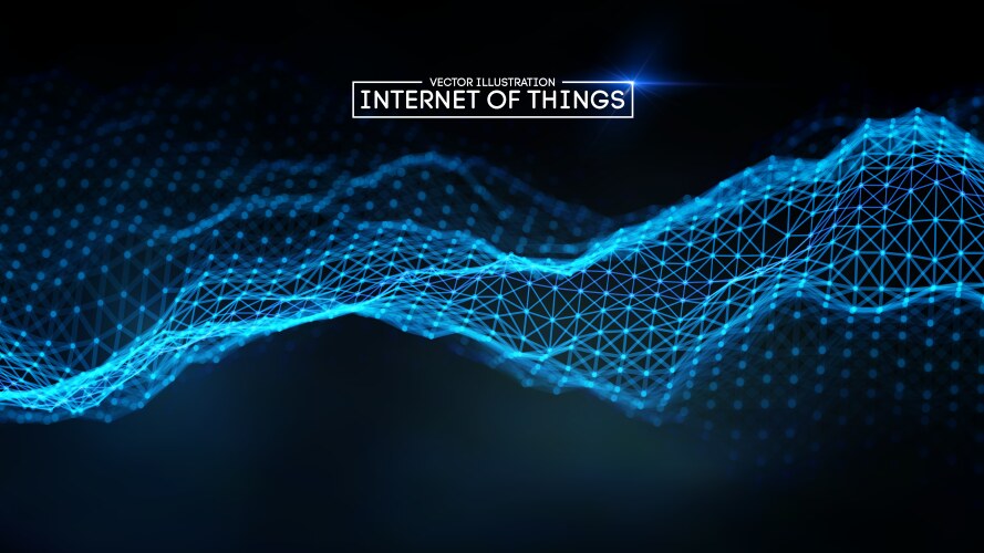 Internet things background iot technology Vector Image