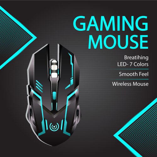 Banner design of gaming mouse Royalty Free Vector Image