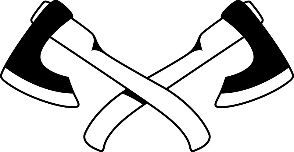 Crossed axes Royalty Free Vector Image - VectorStock