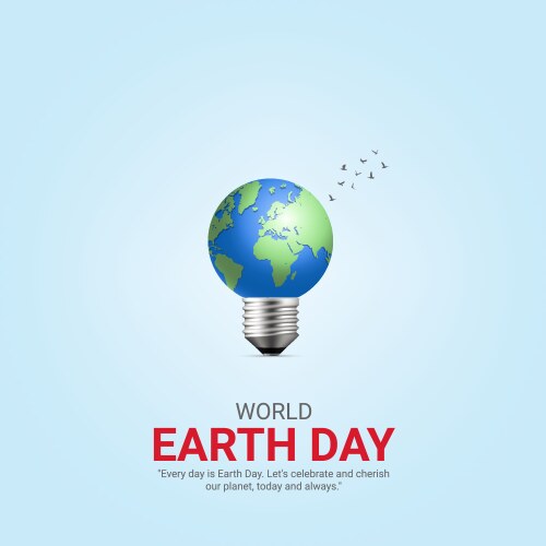 Happy earth day creative ads design Royalty Free Vector