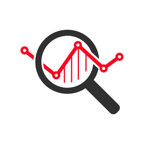 Data collection icon market research information Vector Image