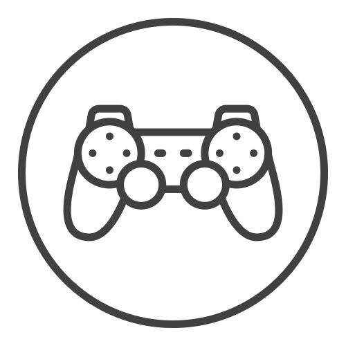Video game ps4 controllers gamepad -line art Vector Image