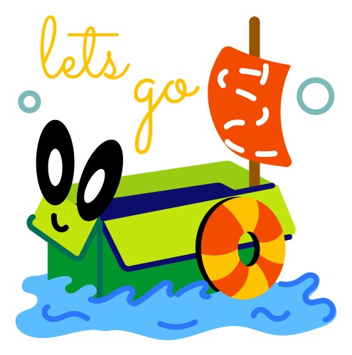 Lets go Royalty Free Vector Image - VectorStock