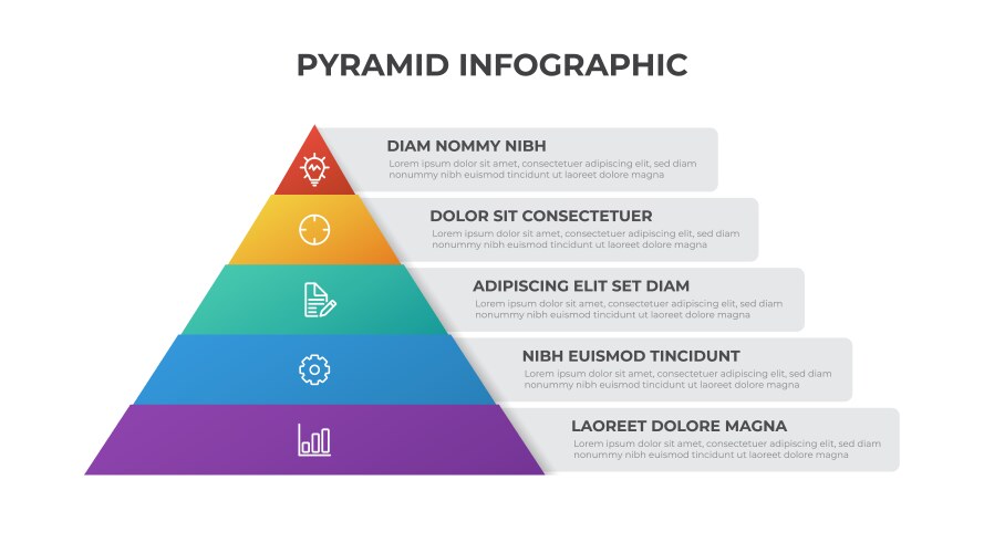 Pyramid infographic template Royalty Free Vector Image