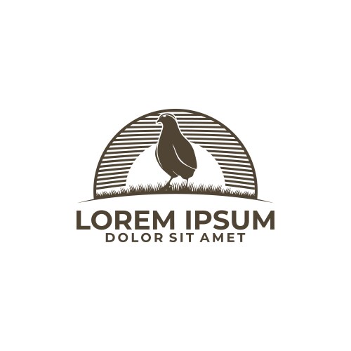 Quail logo Royalty Free Vector Image - VectorStock
