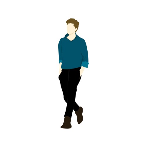 Walking man Royalty Free Vector Image - VectorStock