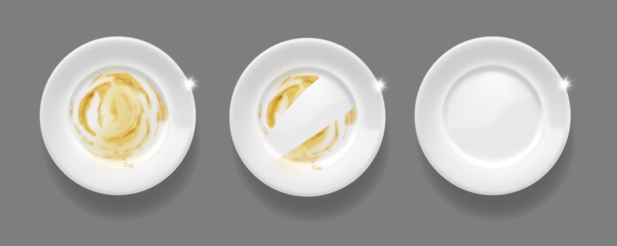 Clean plates Royalty Free Vector Image - VectorStock