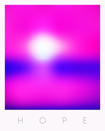 Hope word lettering multicolored motivational Vector Image