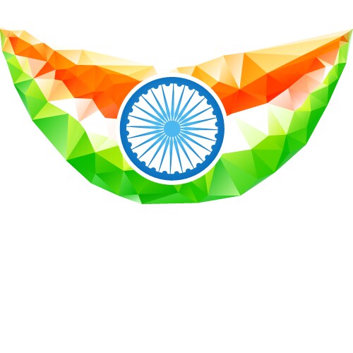 Make in india message indian tri colors of flag Vector Image