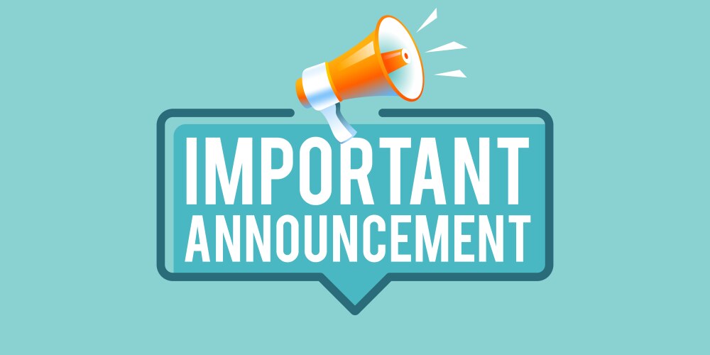 Megaphone projecting an important announcement Vector Image