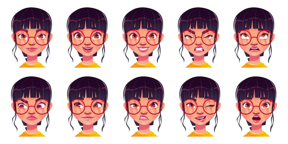 Sad Expression Girl Emotion Vector Images (over 8,000)