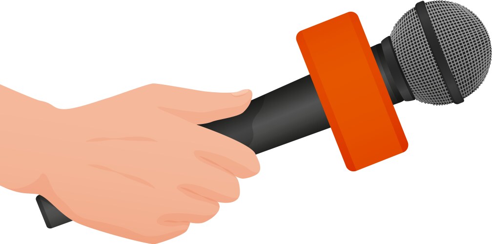 Hand Holding a Microphone Vector Images (over 1,700)