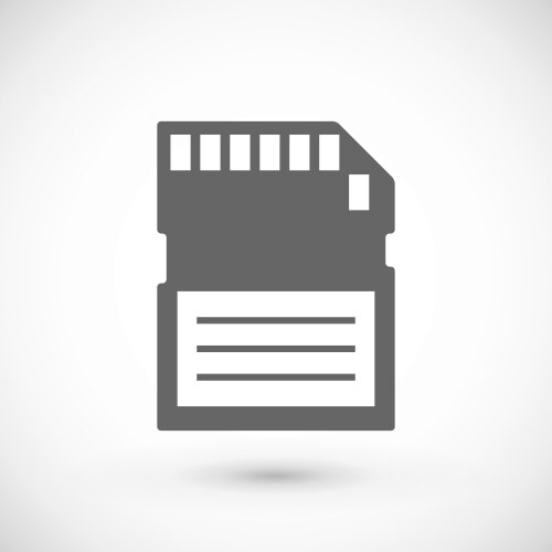 Pixel icon memory card for storing information Vector Image