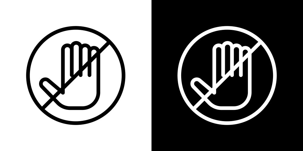 Stop sign icon set illegal entry and red ban Vector Image