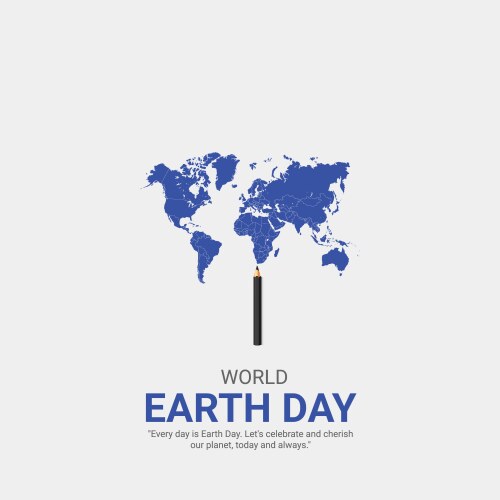 Happy earth day creative ads design Royalty Free Vector