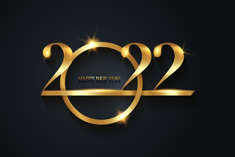 Happy new year 2022 elegant and luxury background Vector Image