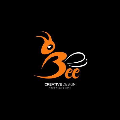 Free Bee logo Vector Graphics & Illustrations | VectorStock