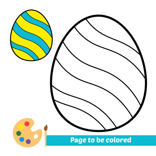 Coloring book for kids easter egg Royalty Free Vector Image