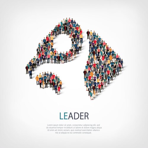 Leader people symbol Royalty Free Vector Image
