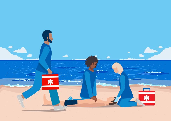 Paramedics work Royalty Free Vector Image - VectorStock