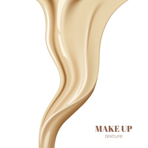 Realistic foundation creamy texture for beauty Vector Image