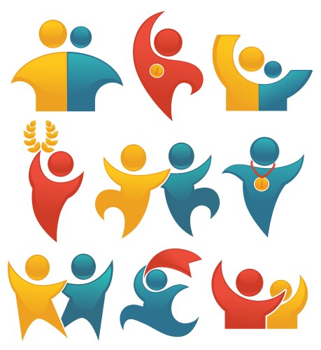 Abstract people icons Royalty Free Vector Image