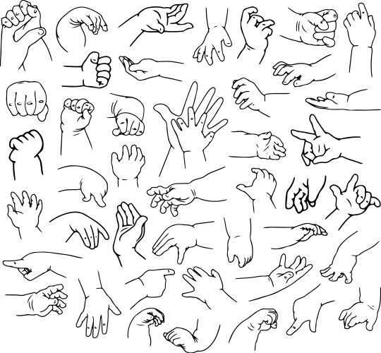 Woman hands pack Royalty Free Vector Image - VectorStock