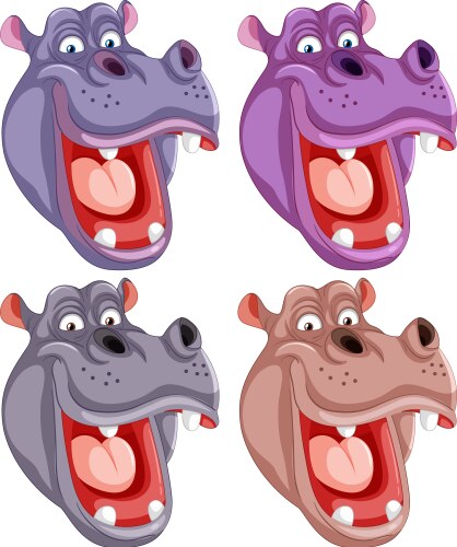 Three animated wolves showing aggressive Vector Image