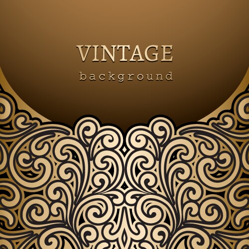 Vintage card royal gold Royalty Free Vector Image