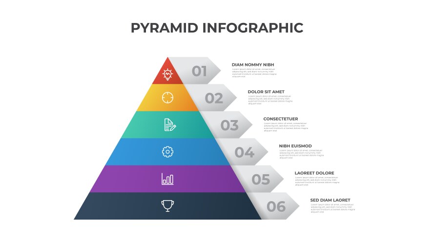 Pyramid infographics Royalty Free Vector Image
