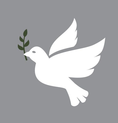 Woman launches dove into sky symbolizing peace Vector Image