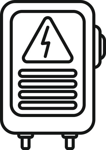 Electric fuse box with high voltage warning sign Vector Image