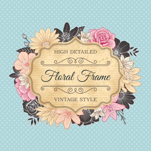 Floral border Royalty Free Vector Image - VectorStock